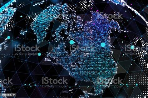 디지털 네트워크에서 통신 합니다 지구 지구입니다 3d 그림입니다 0명에 대한 스톡 사진 및 기타 이미지 0명 구 글로벌 커뮤니케이션 Istock