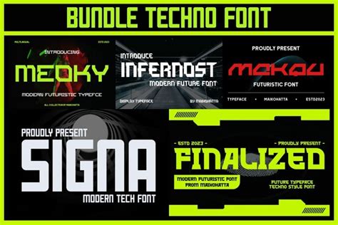 Bundle Techno Font 2757013