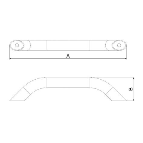 2194 Series Polished 316 Grade Stainless Steel Grab Handle