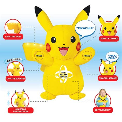 Pokemon Plush Power Action Interactive Pikachu