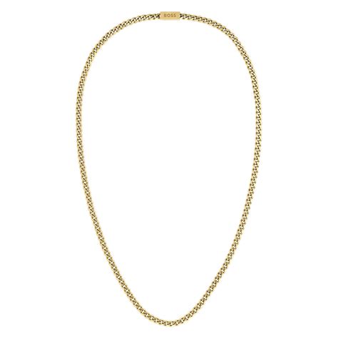 Boss Gents Chain For Him Gold Ip Necklace At Fraser Hart