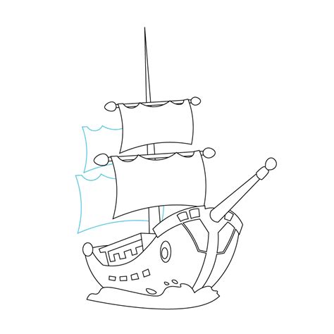 How To Draw A Pirate Ship Step By Step