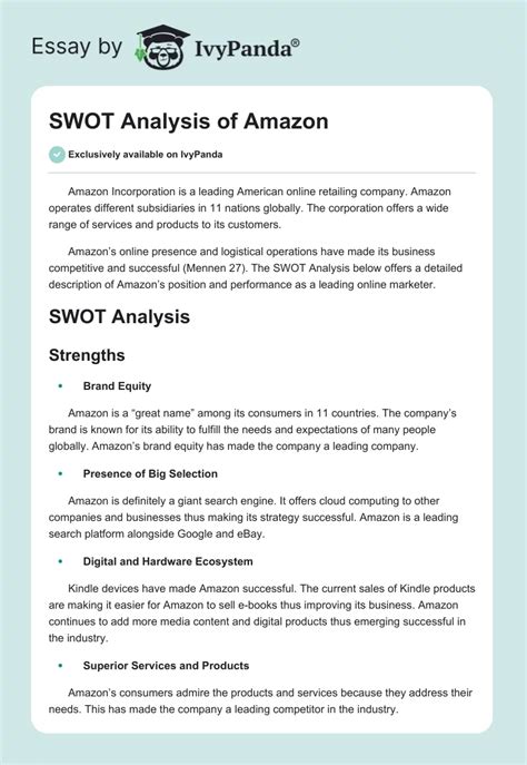 Swot And Pestle Analysis Of Amazon Codes Sale