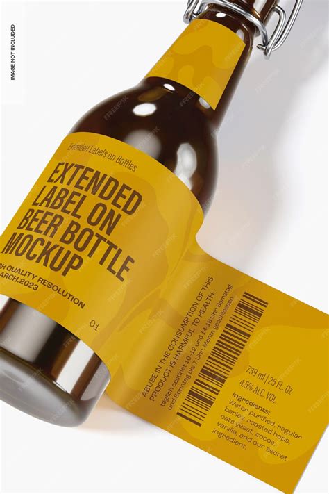 맥주 병 목업에 확장 레이블 클로즈업 프리미엄 Psd 파일 맥주 병 목업에 확장 레이블 클로즈업 프리미엄 Psd 파일