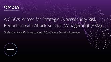 A Cisos Primer For Strategic Cybersecurity Risk Reduction With Attack Surface Management Asm