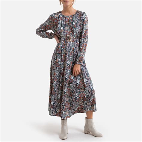 Robe Longue Imprimée Manches Longues Multicolore Suncoo La Redoute