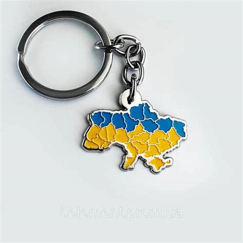 Брелок Dobroznak Мапа України Жовто блакитна 30х30 мм 6350 8552481 240 Id 2412165671 ціна