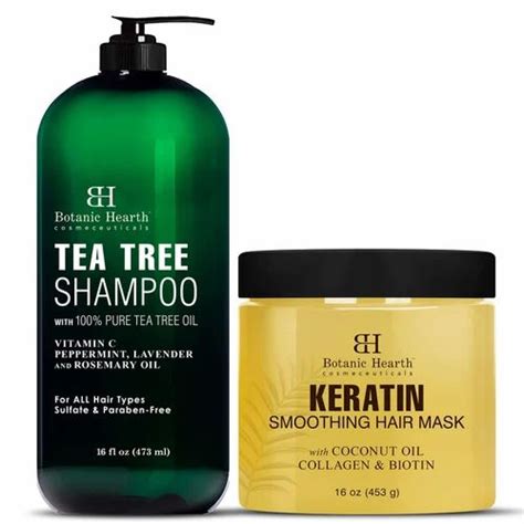 Botanic Hearth Keratin Hair Mask 16 And Tea Tree Shampoo Et 16