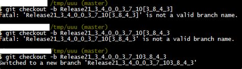 Cvs Git Git Fatal Branch Name Doesn T Conform To Git Standards Stack Overflow