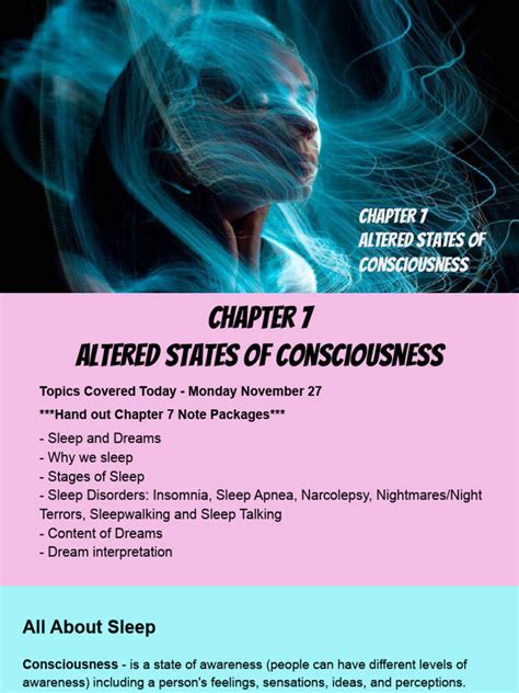 Chapter 7 Altered States Of Consciousness Pdf Hypnosis Sleep