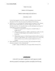 MODULE SLP HEALTH CULTURE Docx Cross Cultural Health Trident University Module SLP