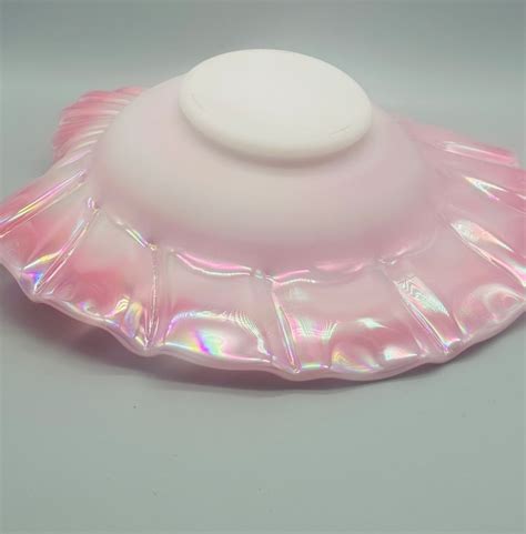 Fenton Art Glass Rosalene Shell Form Brides Bowl Iridescent Finish Museum Collection 10” Etsy