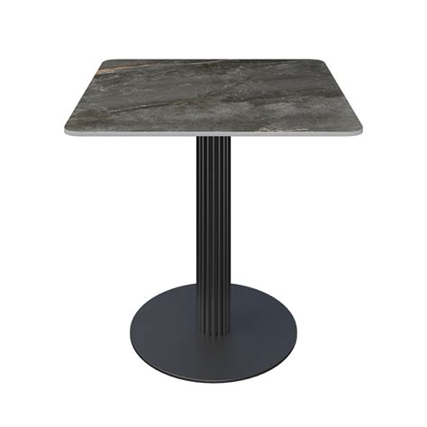 Cartier 80cm Square Gloss Grey Ceramic Dining Table Torelli Furniture