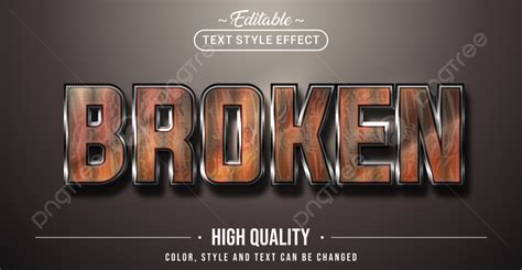 Editable Text Style Effect Broken Text Style Theme Banner Template