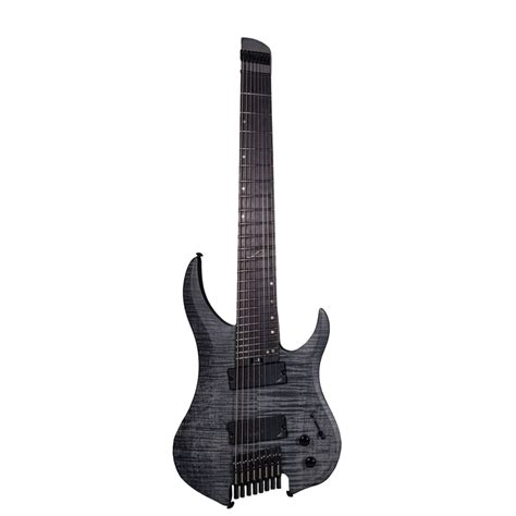 Legator G8fss Ghost 8 Super Shred Multi Scale 8 String Headless Guitar Satin Flame Maple Black