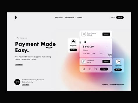 Fintech Landing Page Web Design Website Design Web Layout Design