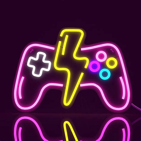 Game Shaped Neon Sign Led Neon Lights For Gamer Room Wall Bedroom
