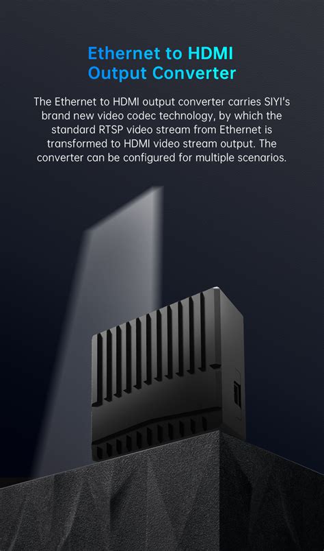 Siyi Ethernet To Hdmi Converter Osd Overlay Mp4 Recording Ip