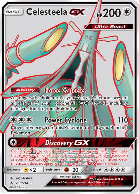 Celesteela Gx 208214 Sm Unbroken Bonds Holo Ultra Rare Full Art