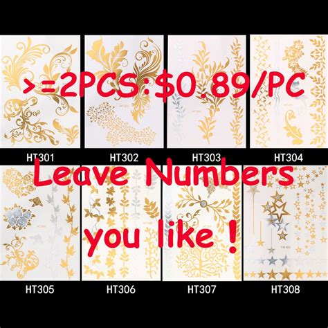 1 Sheet 8 Designs Gold Silver Flash Metallic Tempo Vicedeal