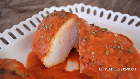 Pechugas De Pollo En Salsa Roja Cremosa El Platillo Comilón