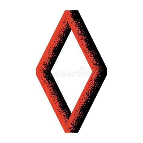 A Red Abstract Shape With Shading Isolated On White Background Element