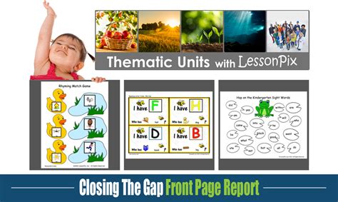 Thematic Units With Lessonpix Closing The Gap