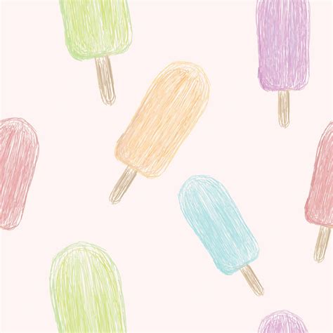Popsicle Seamless Pattern Popsicle Popsicles Cold Vector Popsicle