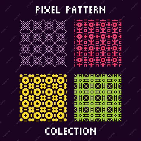 Premium Vector Pixel Pattern Background Texture Collection