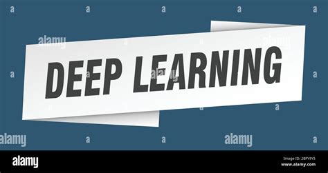 deep learning banner template deep learning ribbon label sign stock
