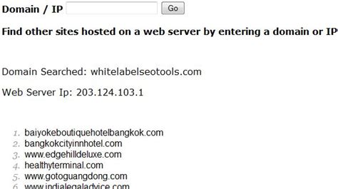 Reverse Domain Lookup Tool White Label SEO Tools