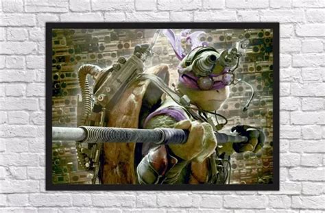 Quadro Decorativo Tartarugas Ninjas Moldura Parcelamento Sem Juros