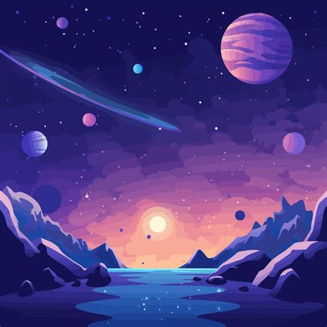 Premium Vector Simple Vector Space Themed Background