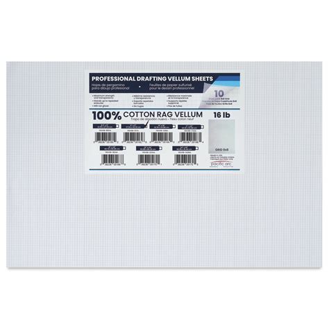 Pacific Arc Gridded Drafting Vellum Pack 8 X 8 Grid 11 X 17 Pkg Of 10 Michaels