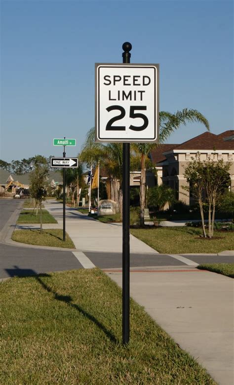 Decorative Speed Limit Sign Pole Street Signs Vista Signs
