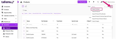 Importing And Exporting Product Data General Help Tall Emu Crm