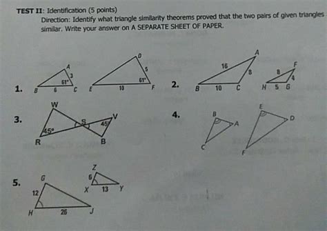 Solved Test Ii Identification 5 Points Direction Identify What