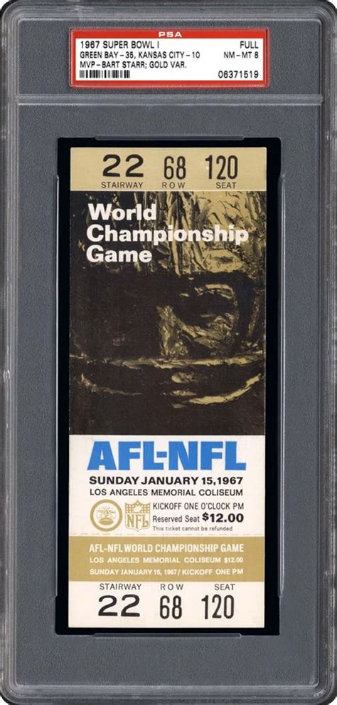 Super Bowl I Psa Ticketfacts℠