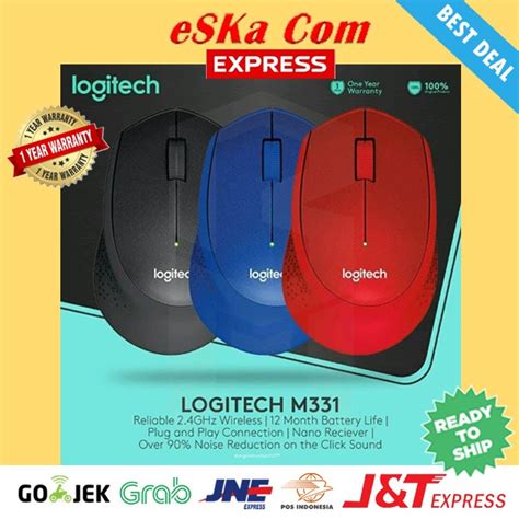 Jual Mouse Wireless Logitech Silent Plus M Shopee Indonesia