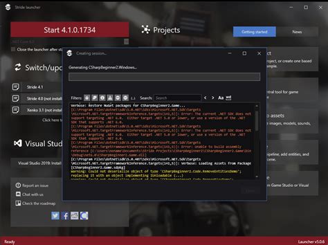 Can T Run Or Load Projects Issue Stride D Stride Github