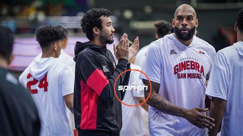Jeremiah Gray Shows Up For Ginebra Rain Or Shine Game