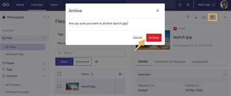 Archive Restore And Permanently Delete Files Showpad Help Center
