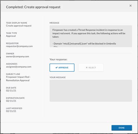 Create Approval Request