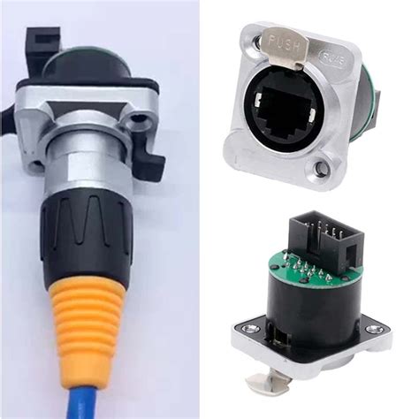 Jual Konektor Ethercon Pcb Panel Rj45 Dengan 8 Pin Barel Rj45 Untuk