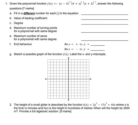Given The Polynomial Function Chegg