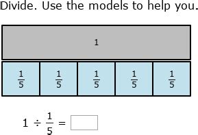 IXL Divide Whole Numbers By Unit Fractions Using Models Grade Math