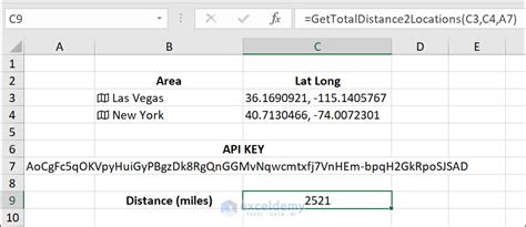 How To Calculate A Distance In Excel Using Google Maps Exceldemy