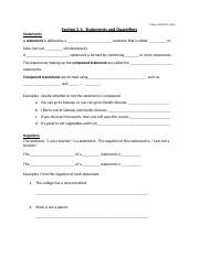 Logic And Quantifiers In Statements Course Hero