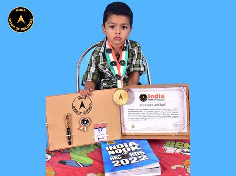 Sathwik T S Appreciation India Book Of Records