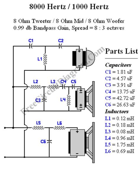 3 Way Speaker Crossover Schematic